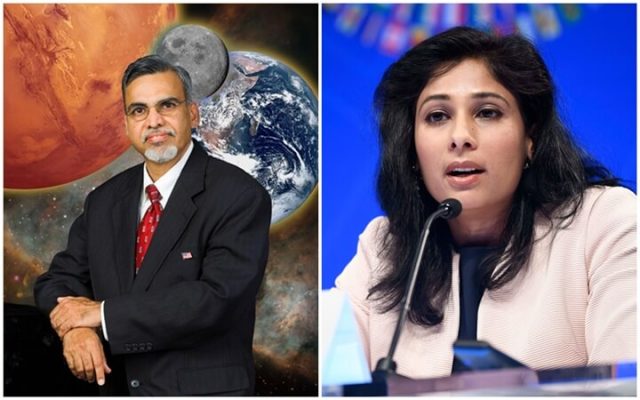 NASA Scientist Kamlesh Lulla and IMF Chief Economist Gita Gopinath are ...